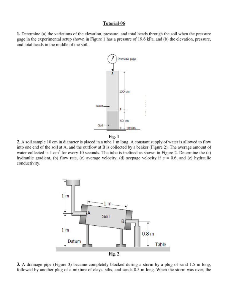 Tutorial-06 Permeability | PDF | Soil Mechanics | Earth Sciences