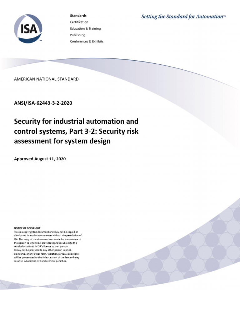Security For Industrial Automation and Control Systems, Part 3-2 ...