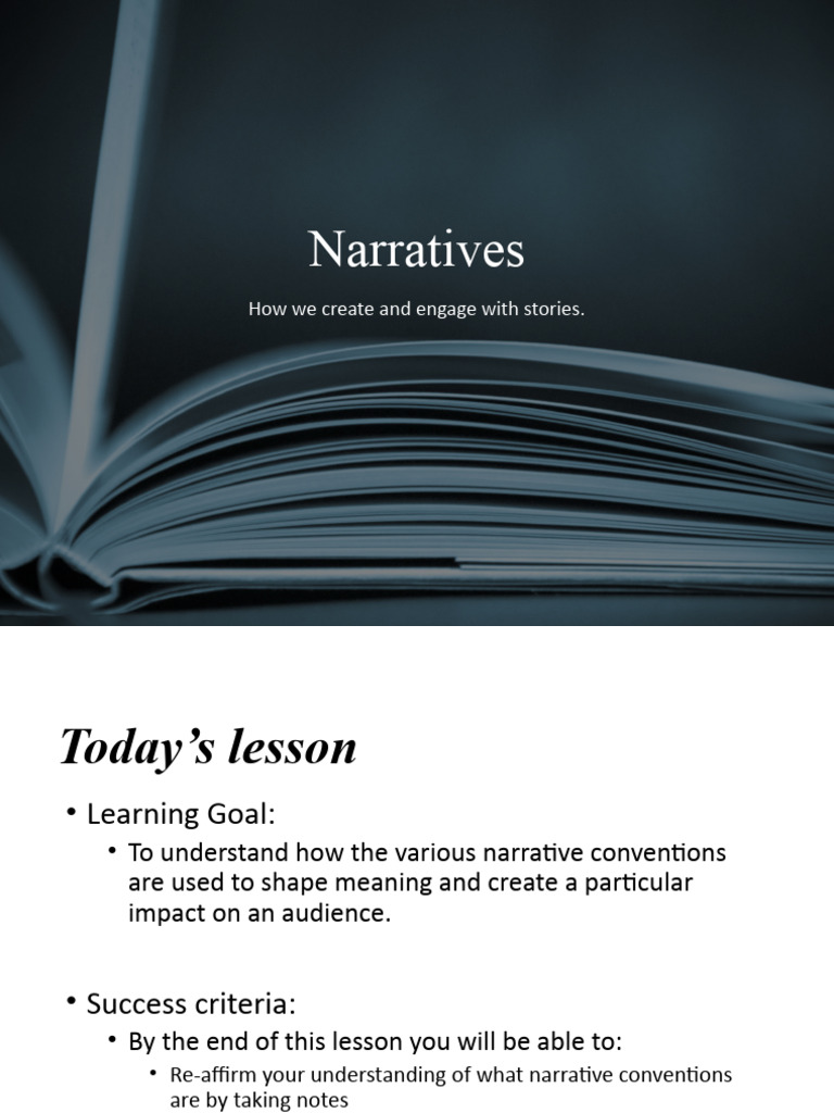 Narrative Conventions Lesson | PDF Narrative Conventions Lesson | PDF