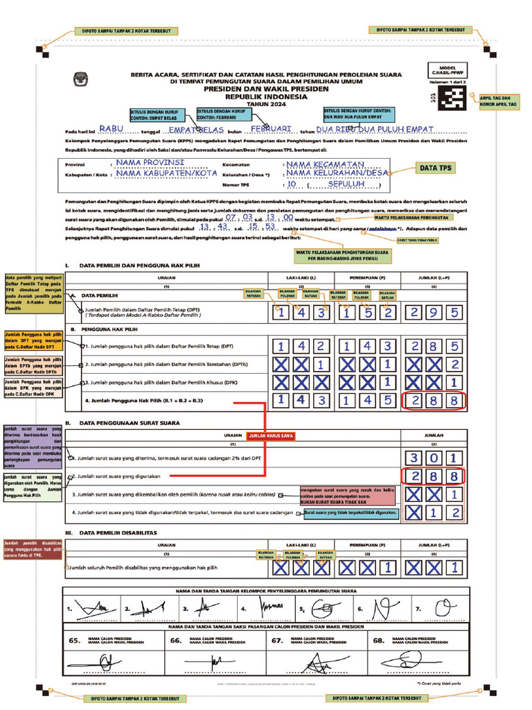 Conto Penulisan C Hasil (Pleno) Presiden (PPWP) | PDF