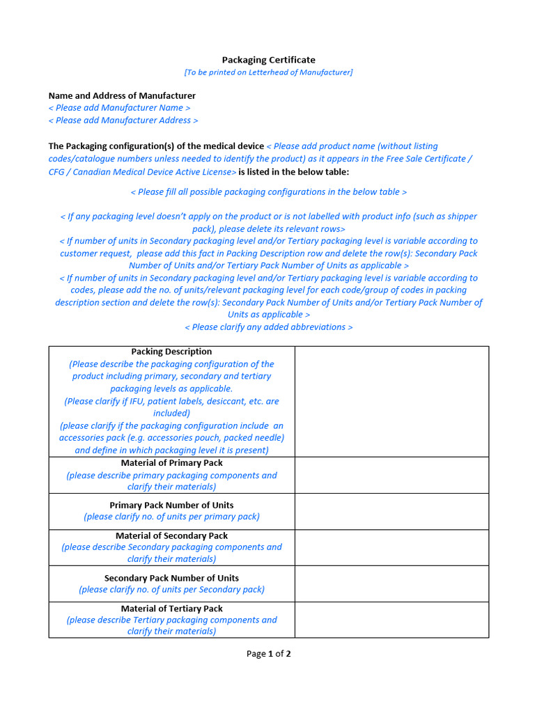4 Packaging Certificate - 2 | PDF | Packaging And Labeling