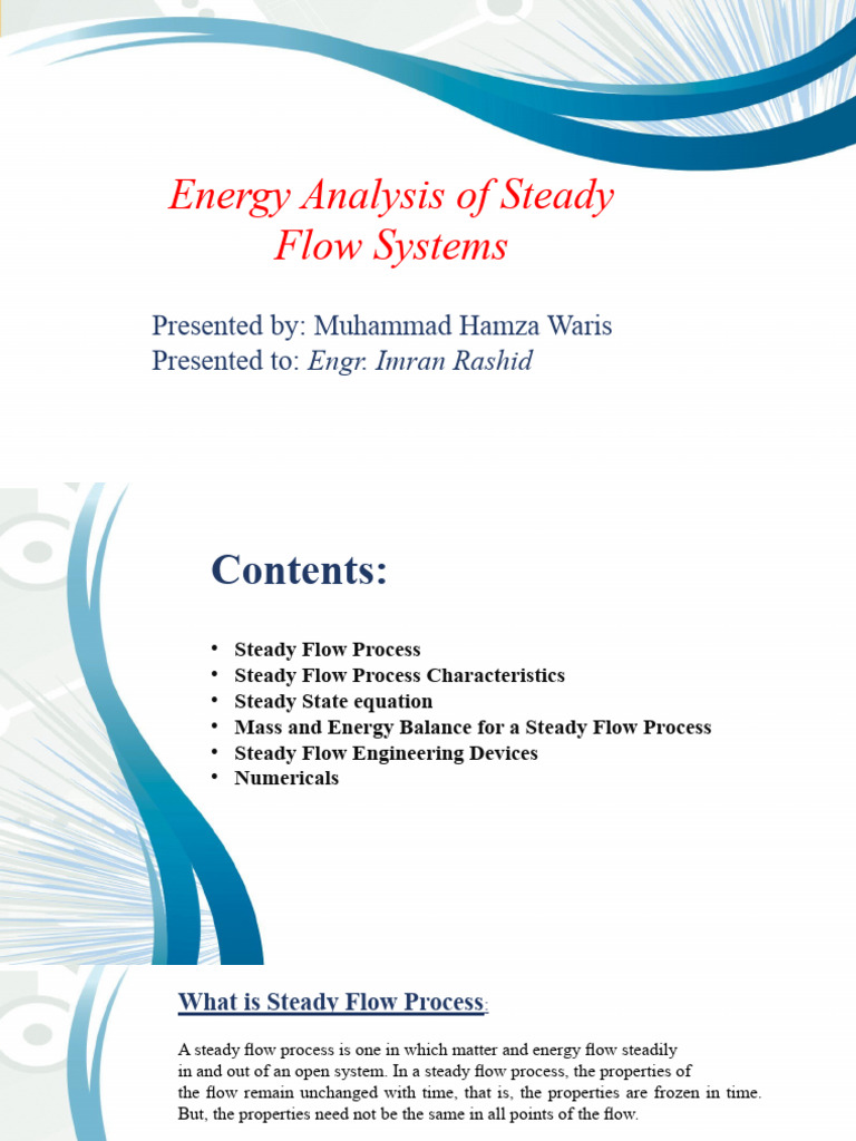 Energy Analysis of Steady Flow Systems | PDF