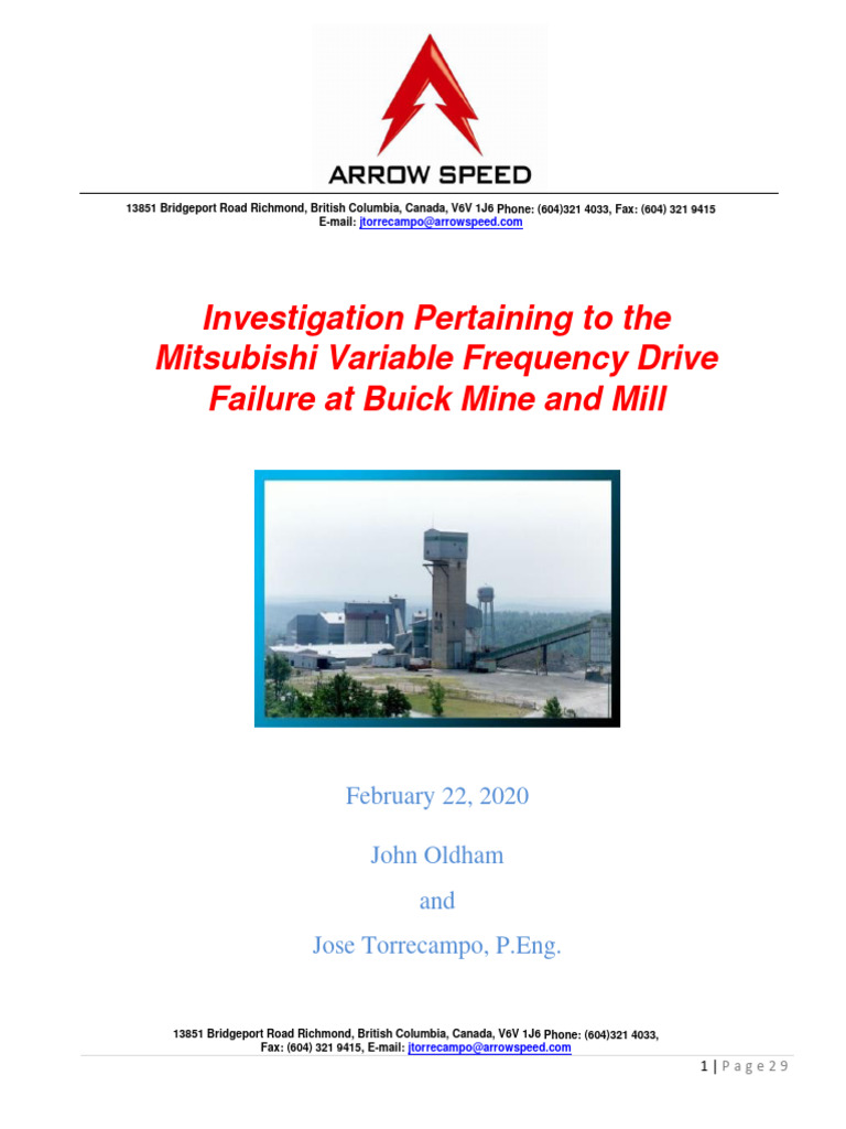 Report For VFD Failure - Rev - 0 | PDF | Electronic Filter | Electric Motor
