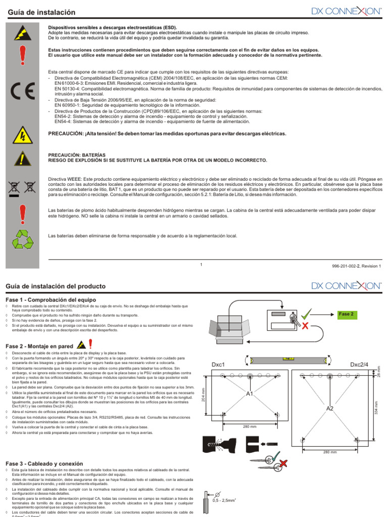 996-201-002-2 Guia Rapido de Instalacao DX Connexion | PDF | Relé ...