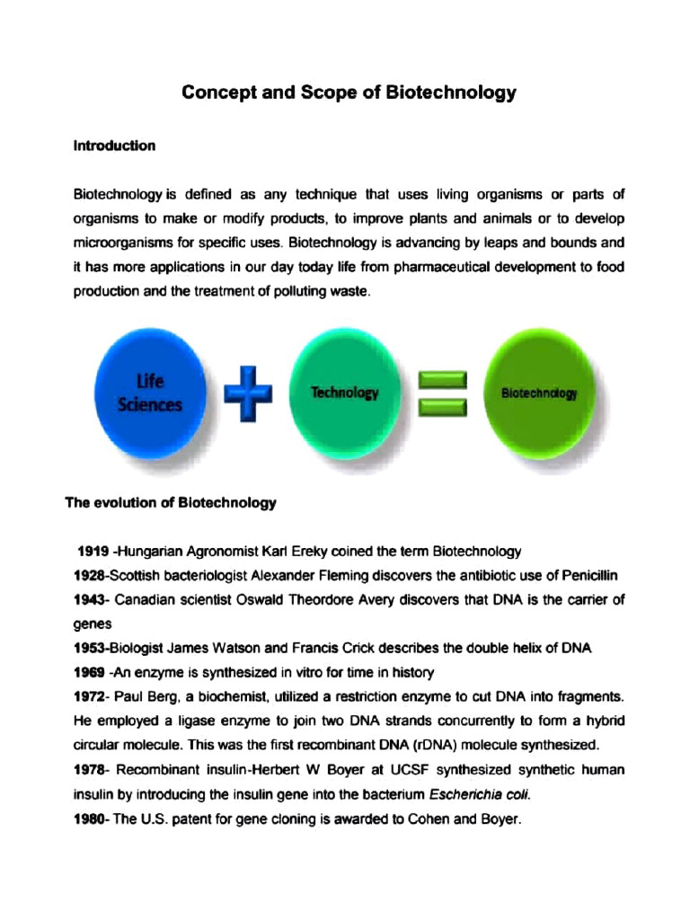 Module 1 - Introduction To Animal Biotechnology | PDF