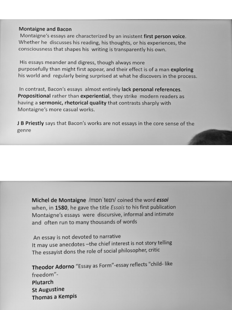 The Origin of Essay | PDF