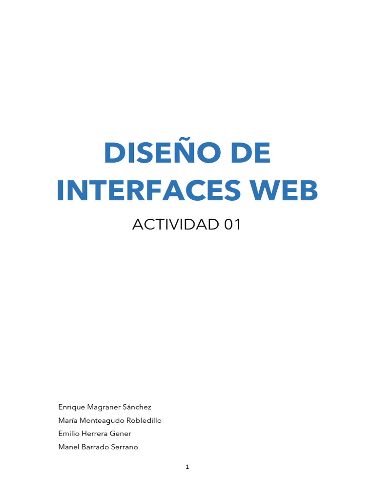 DISEÑO DE INTERFACES WEB_grupo | PDF | Color | Red mundial