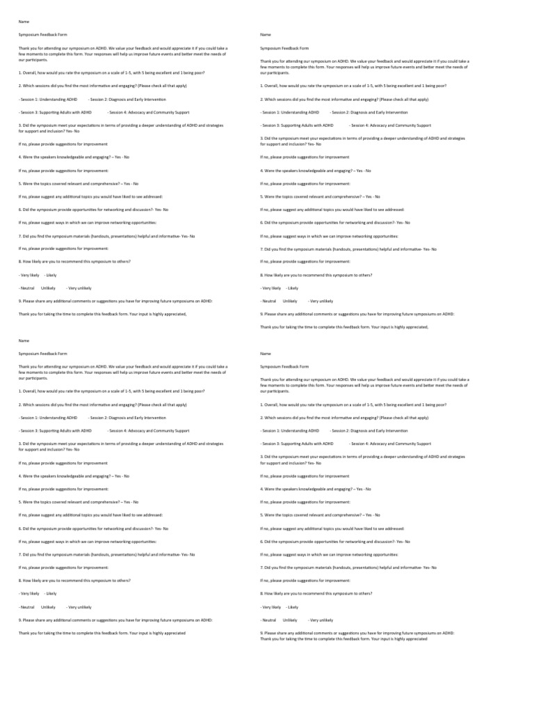 Survey Pdf Attention Deficit Hyperactivity Disorder Understanding