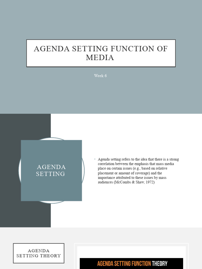 Media Agenda Setting and Framing Theory | PDF | Framing (Social ...
