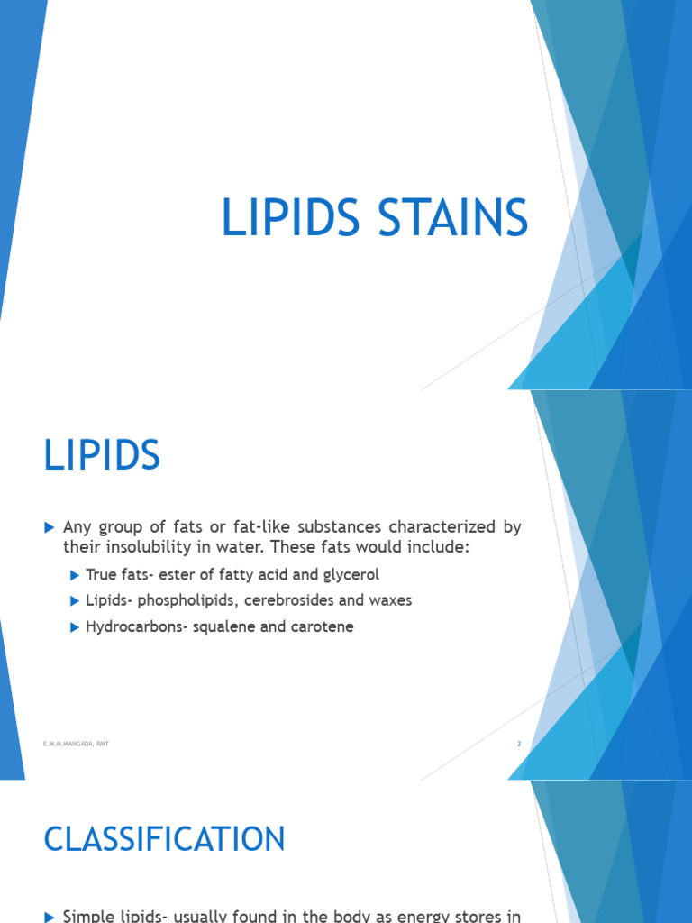 SPECIALSTAIN5 - Lipids | PDF | Staining | Lipid