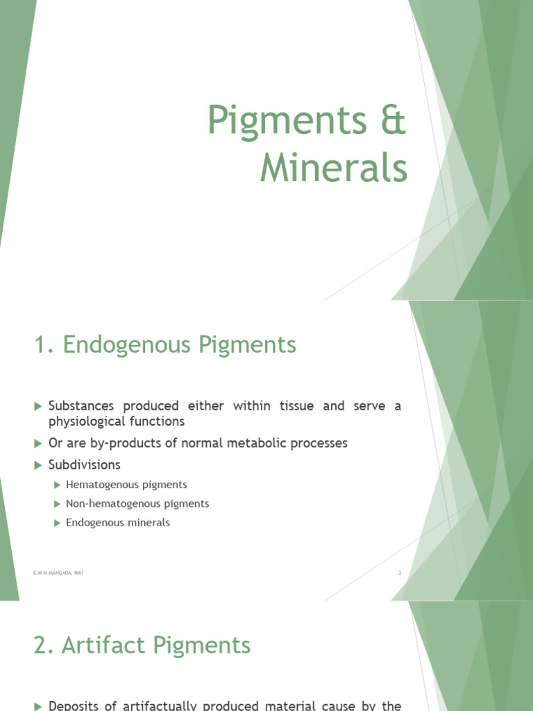 SPECIALSTAIN4. Pigments and Minerals | PDF | Fixation (Histology) | Staining