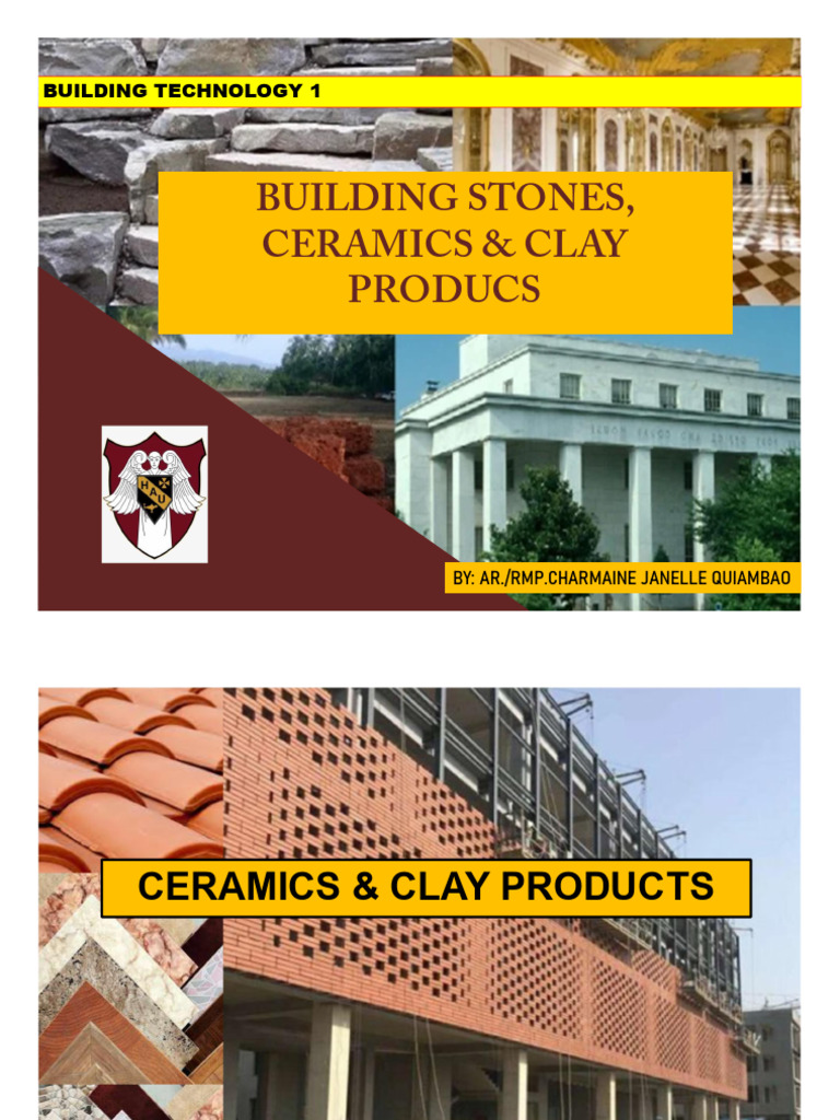 Bildtech1 - Lecture 2 - Building Stones, Ceramic and Clay Products ...