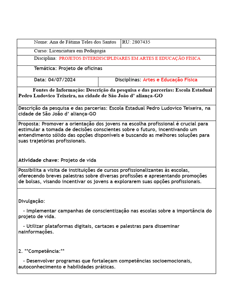 Trabalho Uninter | PDF