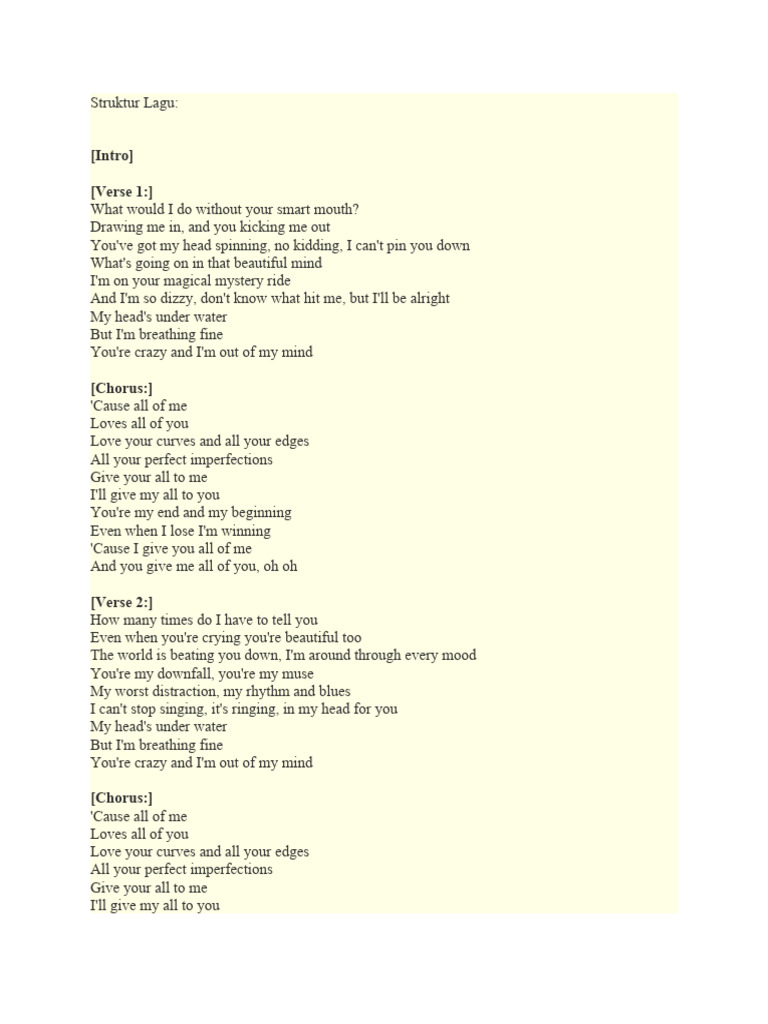 Struktur Lagu | PDF | Language Arts & Discipline | Foreign Language Studies