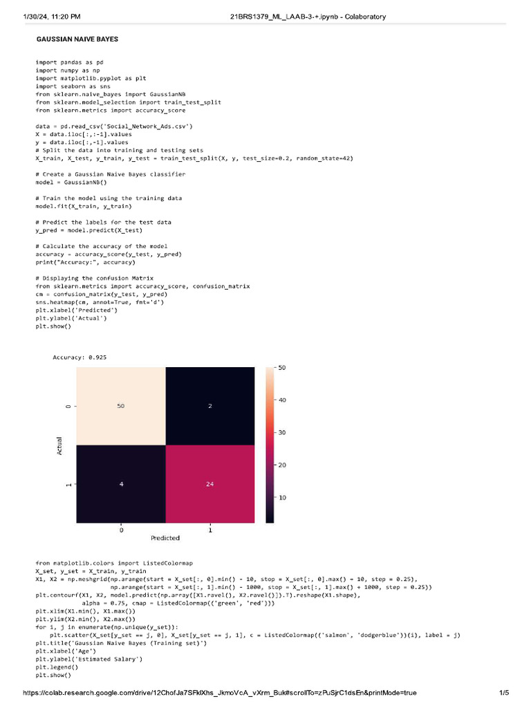 21BRS1379 Exp3 ML | PDF