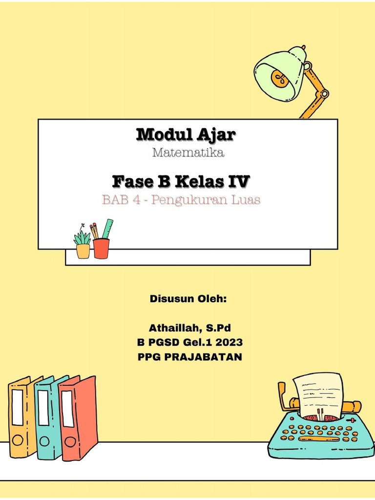Modul Ajar MTK Kelas 4 Pengukuran Luas | PDF Modul Ajar MTK Kelas 4 Pengukuran Luas | PDF