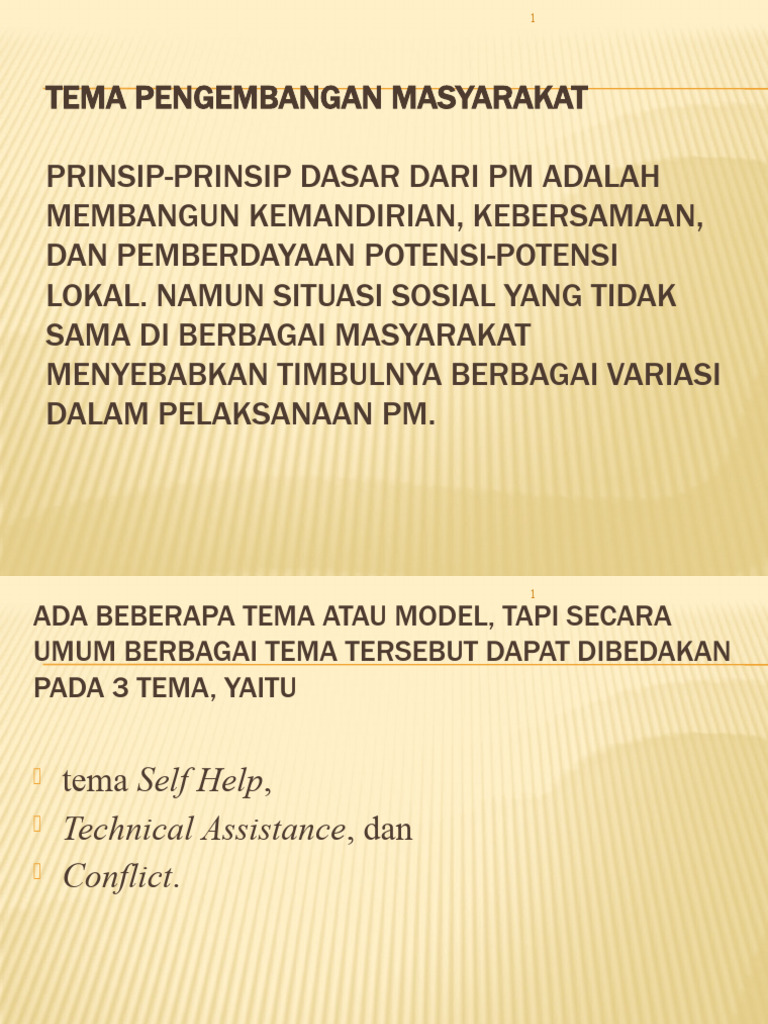 Tema Pengembangan Masyarakat | PDF