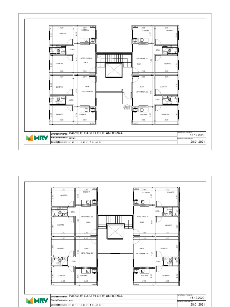 Planta Baixa Apartamentos MRV 2 Quartos | PDF