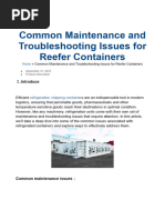 Reefer Container Maintenance Manual | PDF | Ice | Cargo