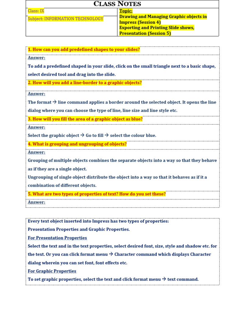 Impress Session 4 and 5 | PDF | Microsoft Power Point | Software