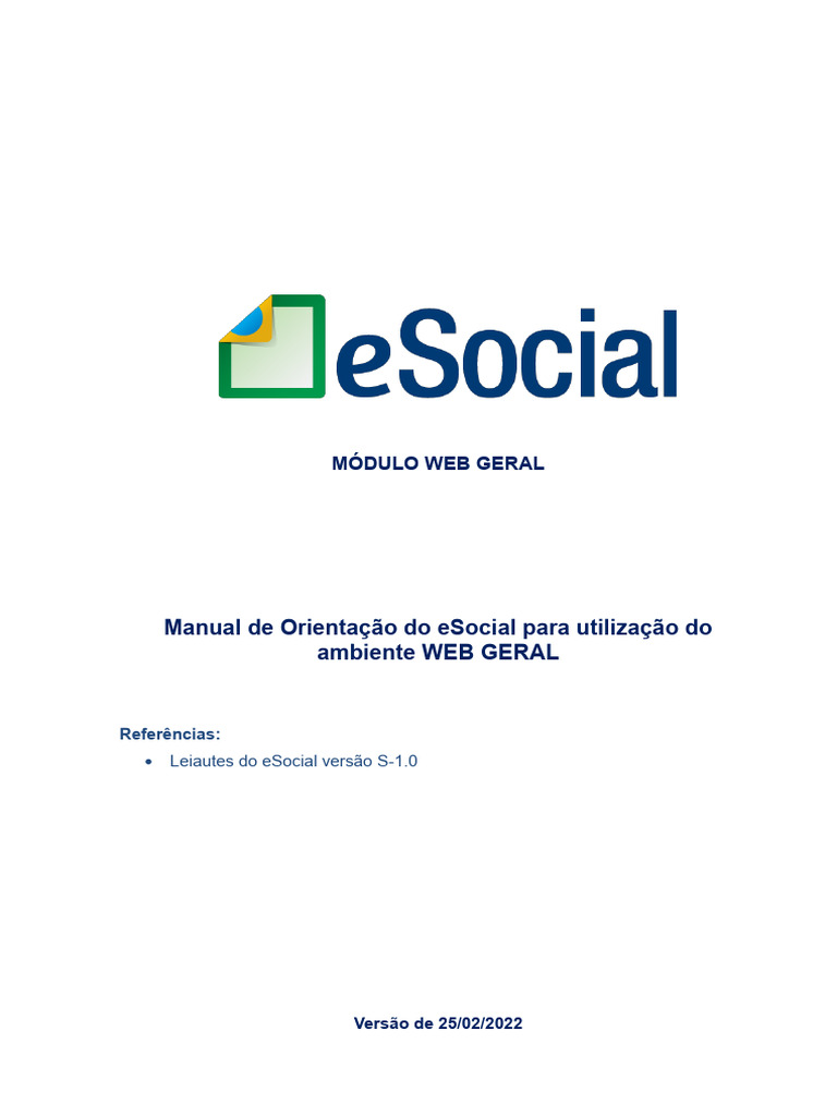 Manual Do Usuario Esocial Web Geral | Download grátis PDF | Rede mundial de computadores ...