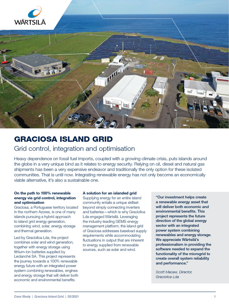 Graciosa Island Grid | PDF | Renewable Energy | Electrical Grid