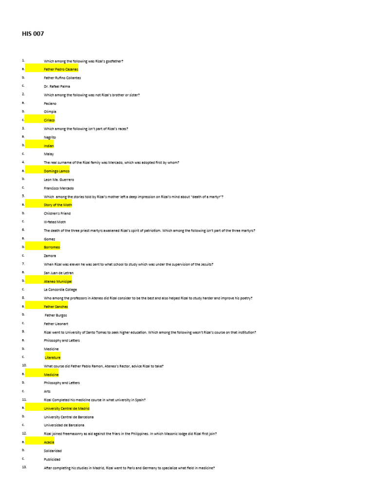 His 007 | PDF | Philippines