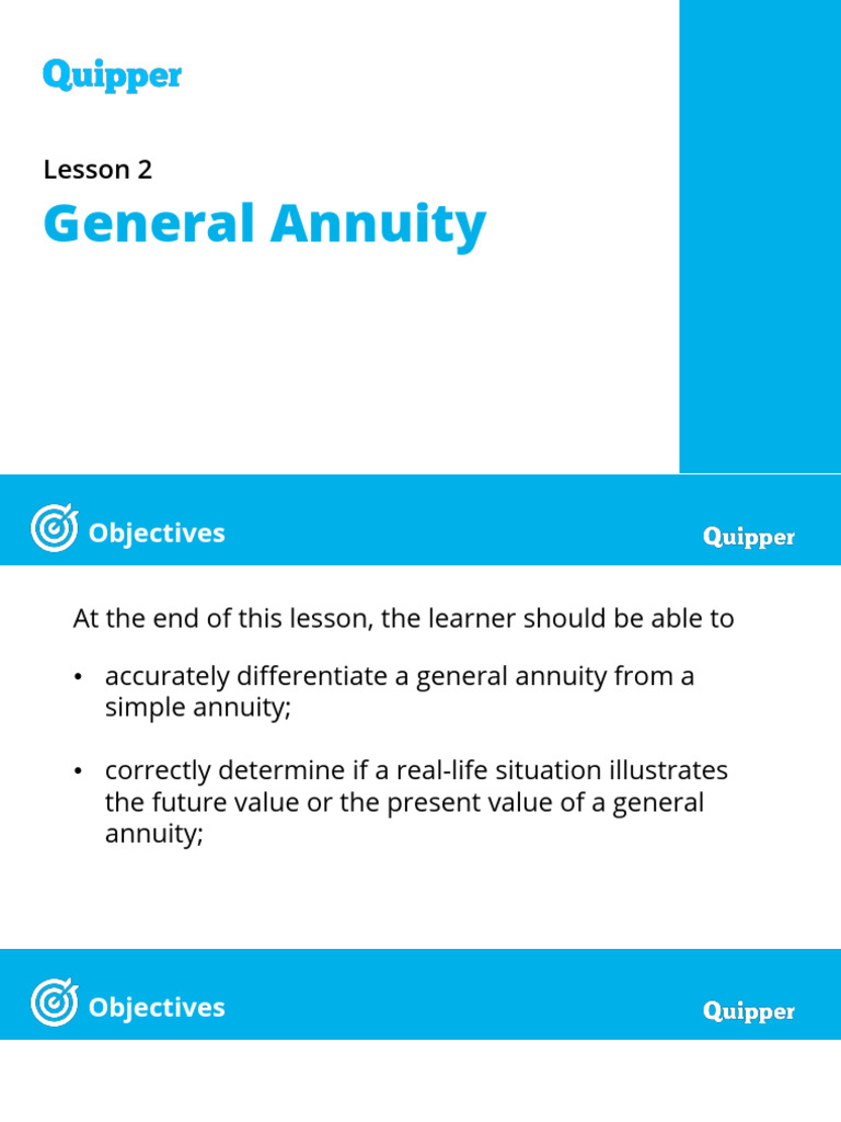 General Annuity | PDF | Present Value | Interest