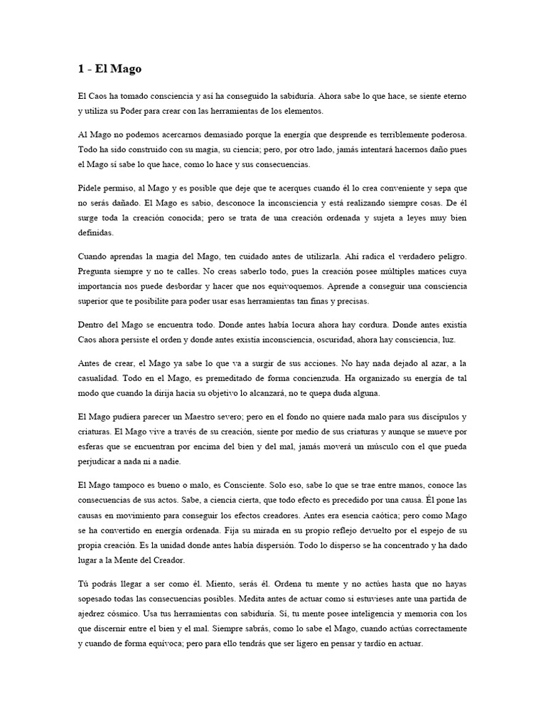 El Mago: Sabiduría y Creación Consciente | PDF | Mente
