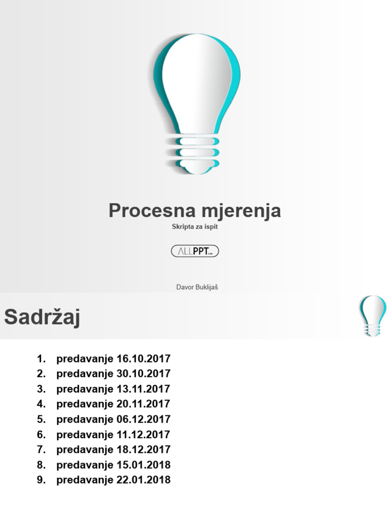 Procesna Mjerenja | PDF
