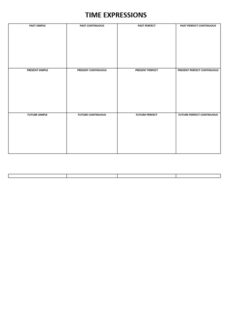 Time Expressions Table | PDF | Foreign Language Studies | Art