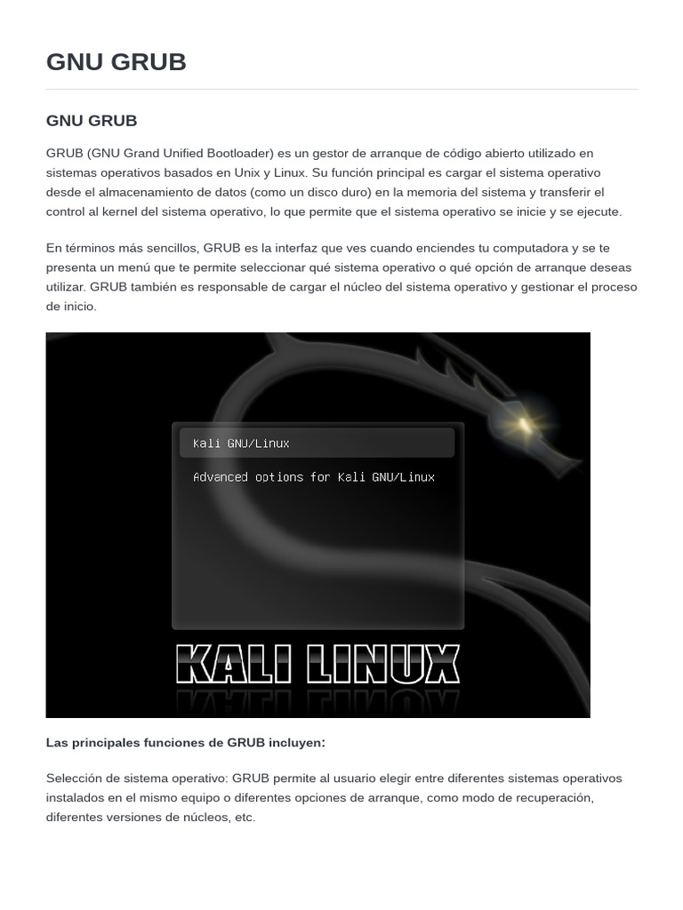Sin Noticias de GRUB | PDF | Arranque | Kernel (sistema operativo)