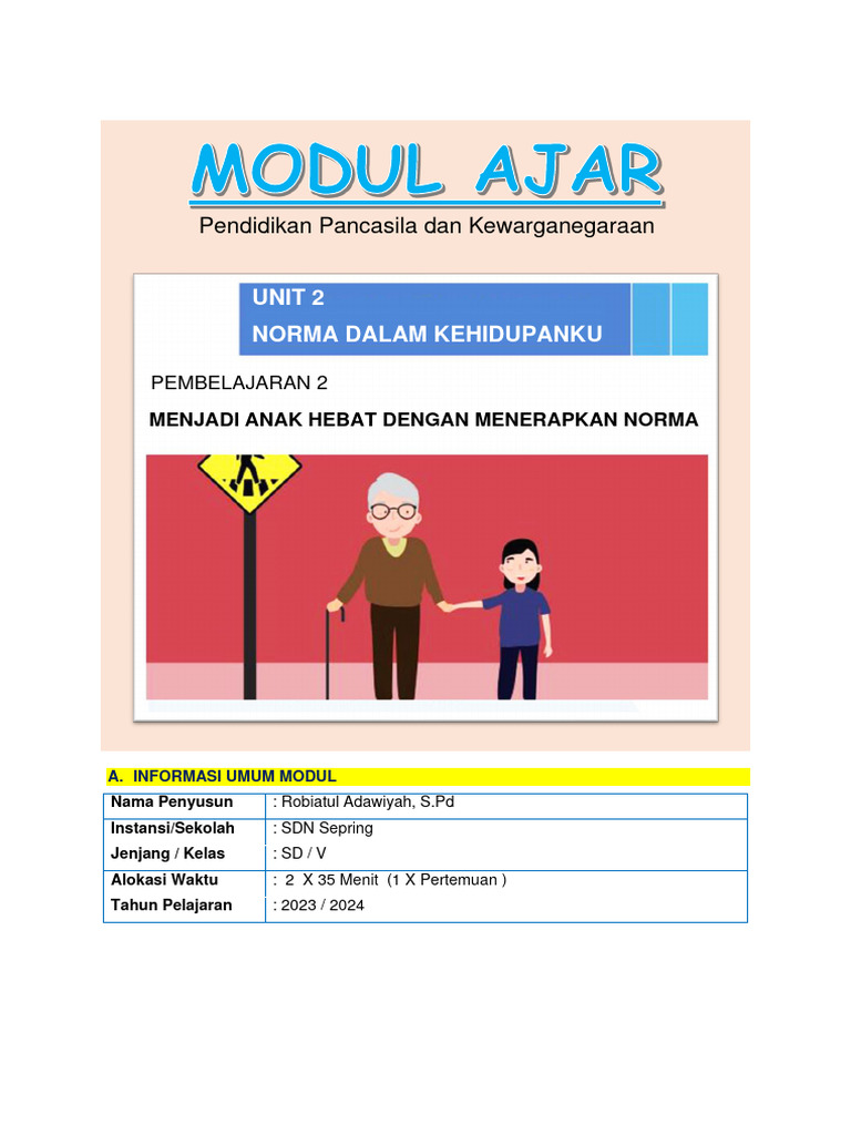 UNIT 2 PB 2 - MA PPKN Kls 5 | PDF