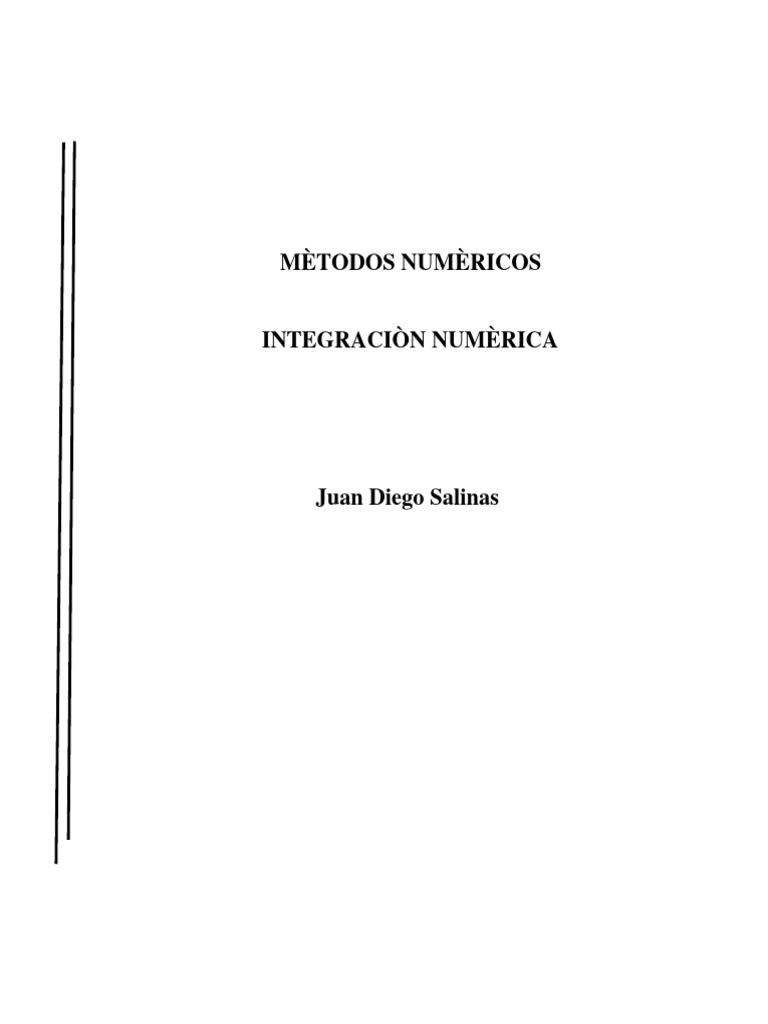 metodos numericos | PDF | Integral | Análisis numérico