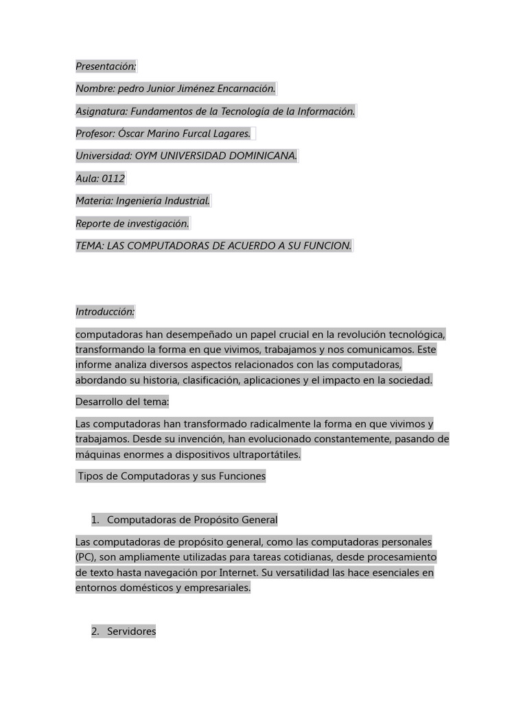 Reporte | PDF | Servidor (Computación) | Hardware de la computadora