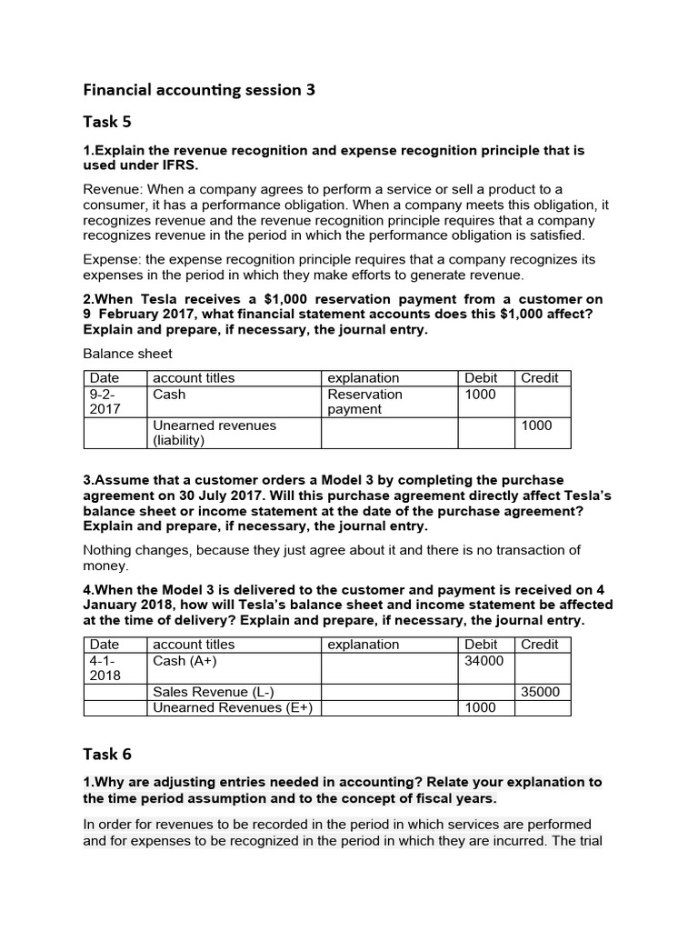 Financial accounting session 3 | PDF | Deferral | Debits And Credits
