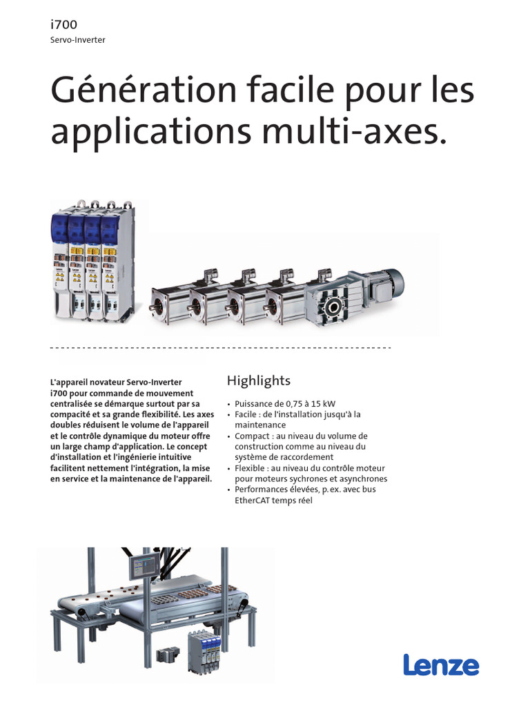 Variateur de vitesse Lenze i700 | PDF | Électrotechnique | Biens ...