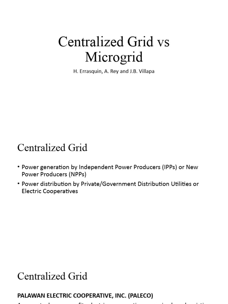 Centralized Grid vs Microgrid | PDF