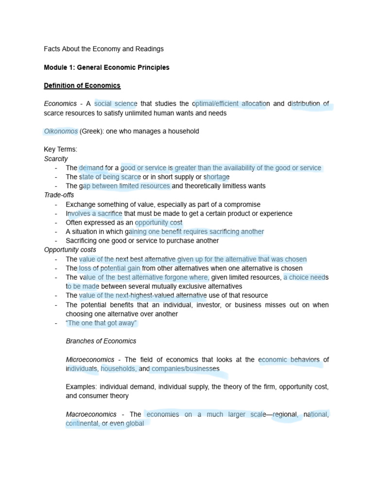 Fdnecon Module1-2 Reviewer | PDF | Economics | Opportunity Cost