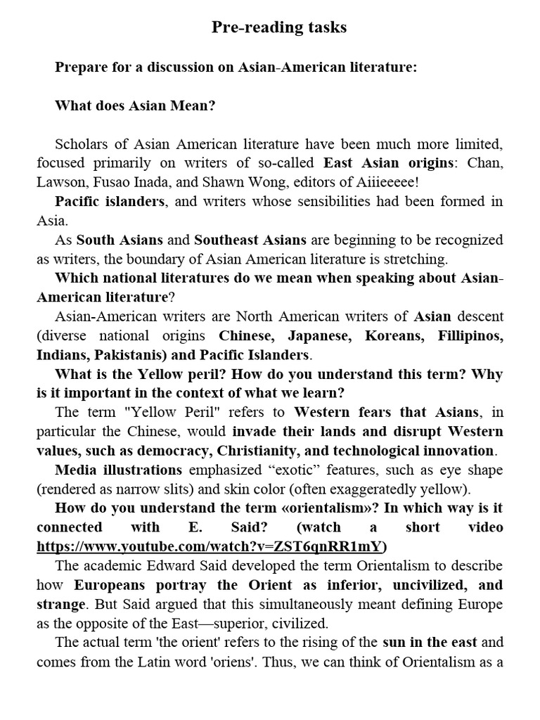 Asian-American Literature Insights | PDF