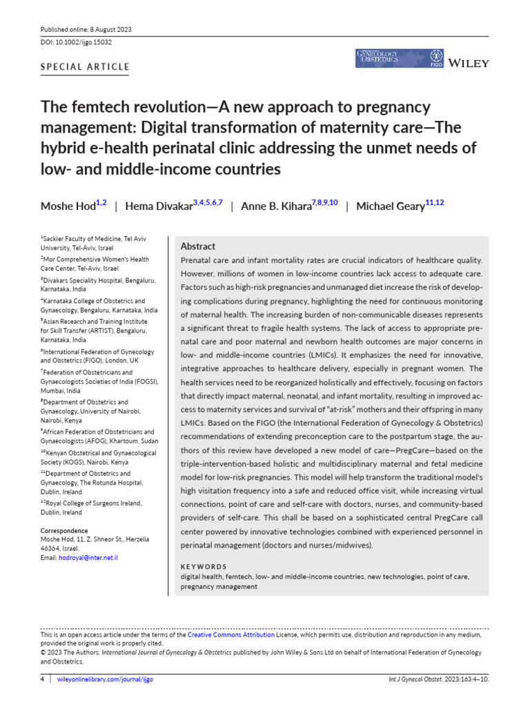ijgo.15032 | PDF | Maternal Health | Pregnancy