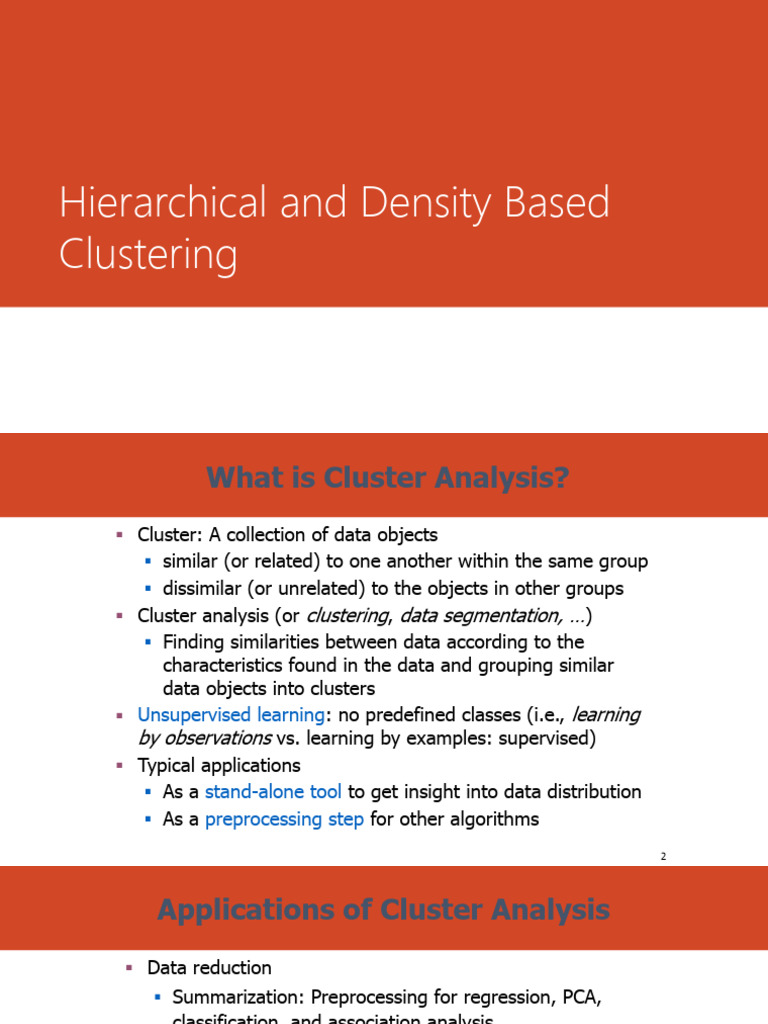 7 Hierarchicalclustering And Dbscan Pdf Cluster Analysis Cognitive Science