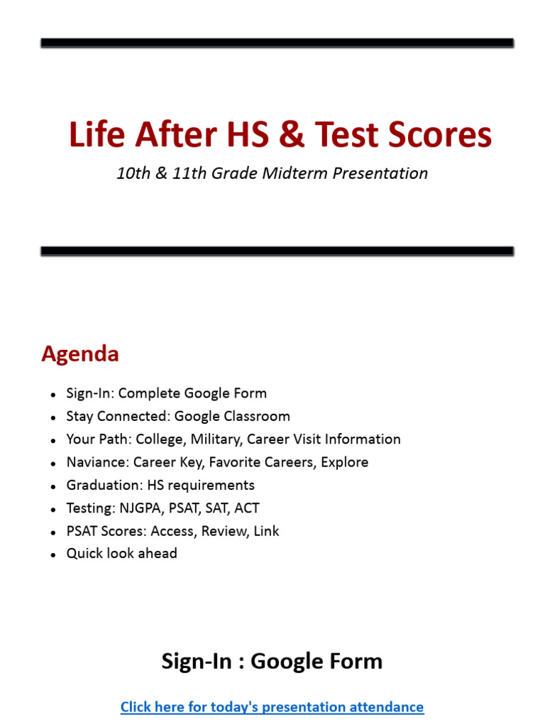 10th and 11th Grade Midterm Guidance Workshop | PDF | Sat | Schools