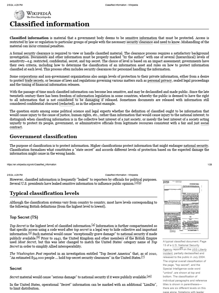 Classified Information | PDF | Classified Information | Classified ...