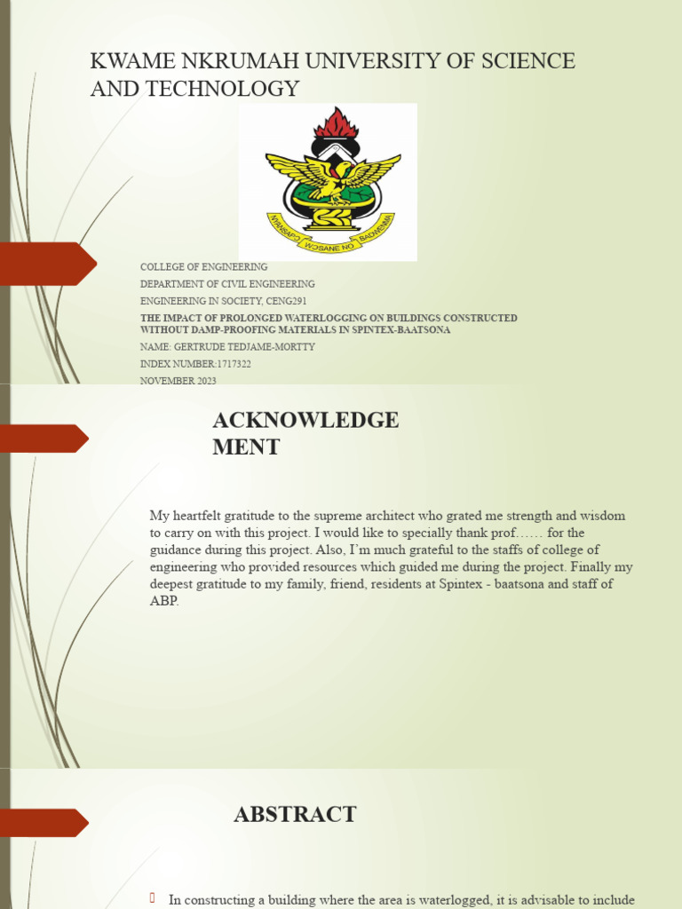 Ceng 291 Gertrude Tedjame-Mortty (Autosaved) | PDF | Civil Engineering | Engineering