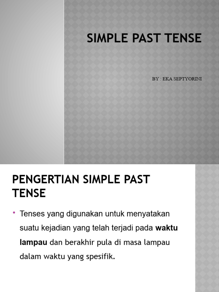 Understanding Simple Past Tense | PDF