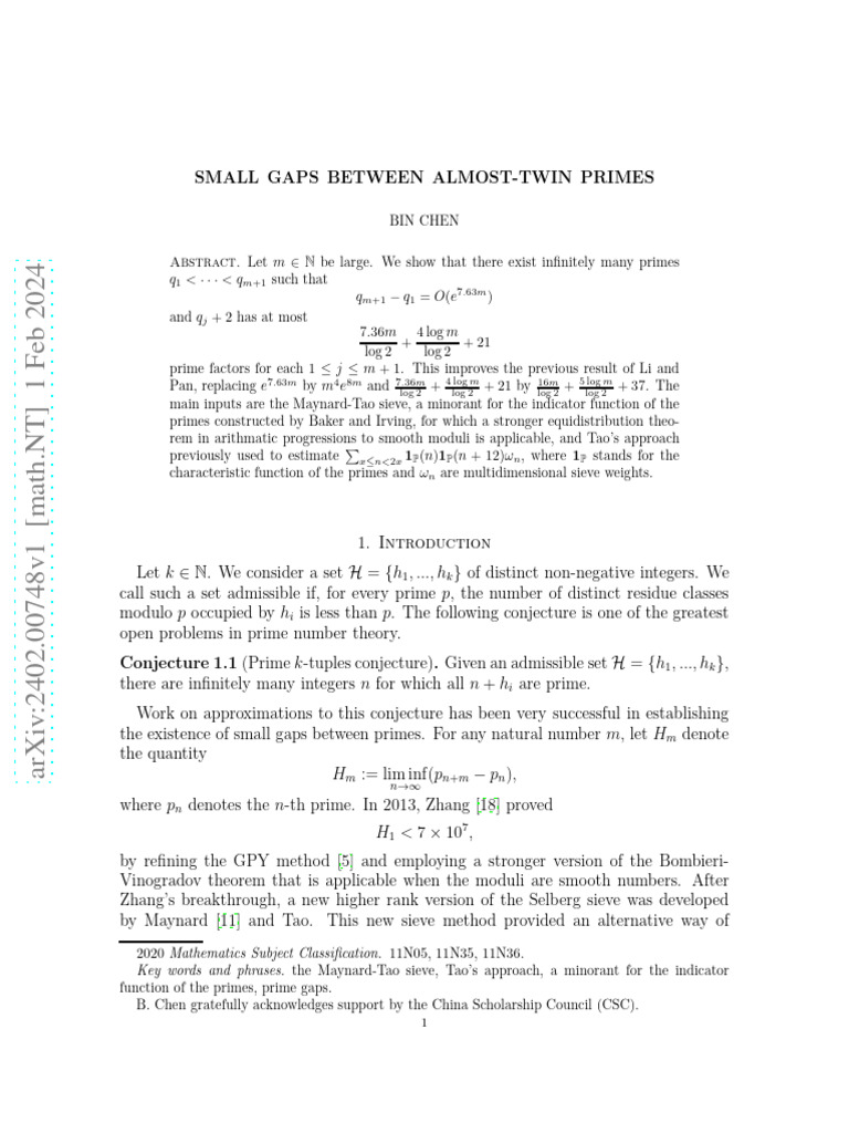 2402 00748 | PDF | Prime Number | Numbers