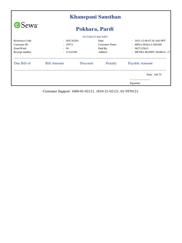 Khanepani Sansthan Pokhara, Pardi - 1702000294.811016 | PDF