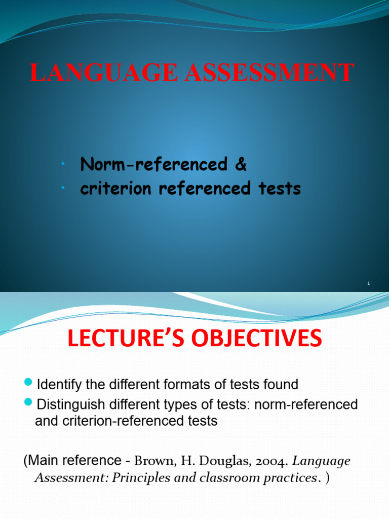 Criterian and Norm Referencing 5-Lecture | PDF | Educational Assessment | Multiple Choice