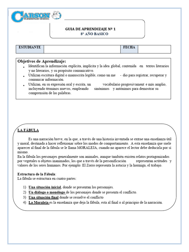 Introduction To Fictional Texts | PDF | Fábula | Comprensión lectora